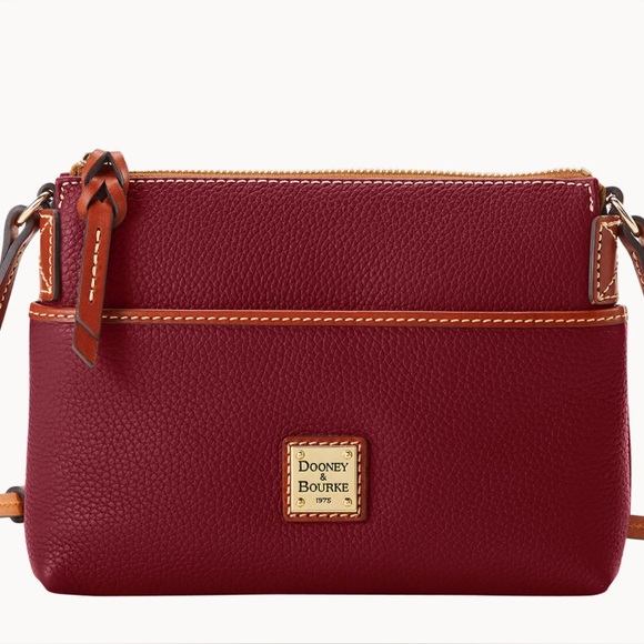 Dooney & Bourke | Bags | Dooney Bourke Wine Pebbled Grain Katie Leather ...